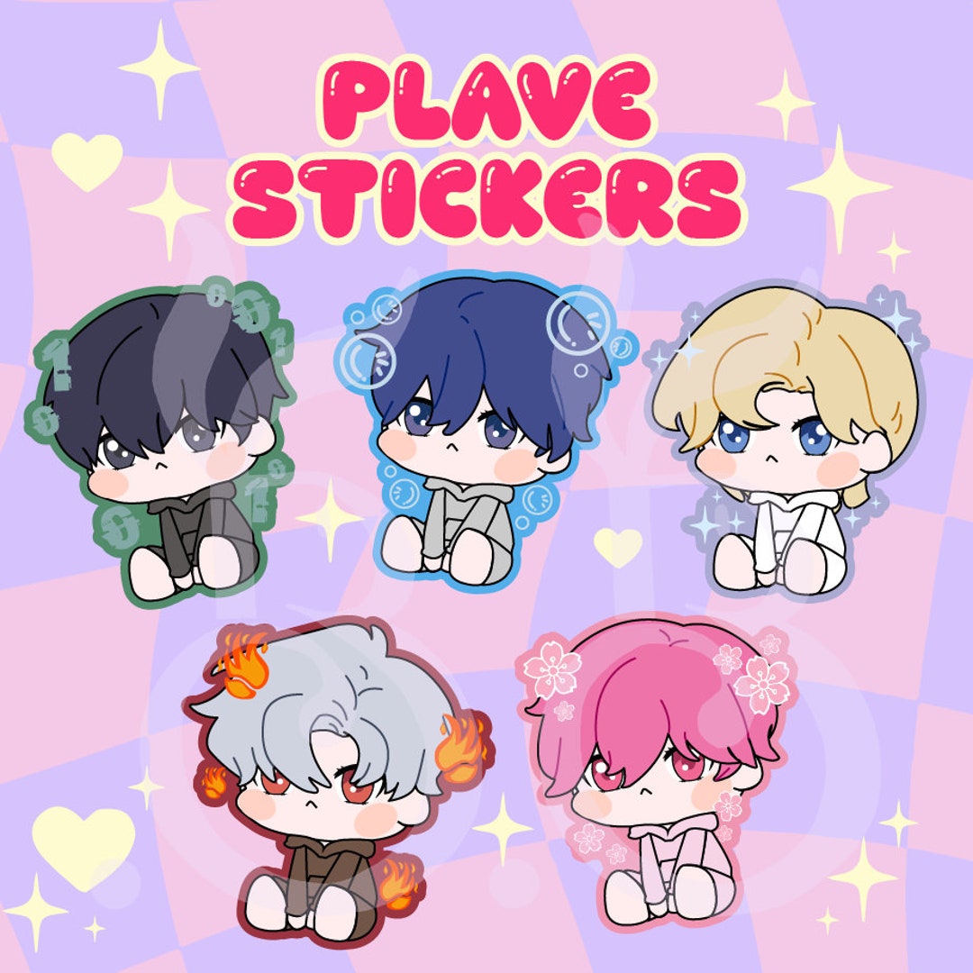 Fanmerch Plave Glitter Sticker Set - Etsy