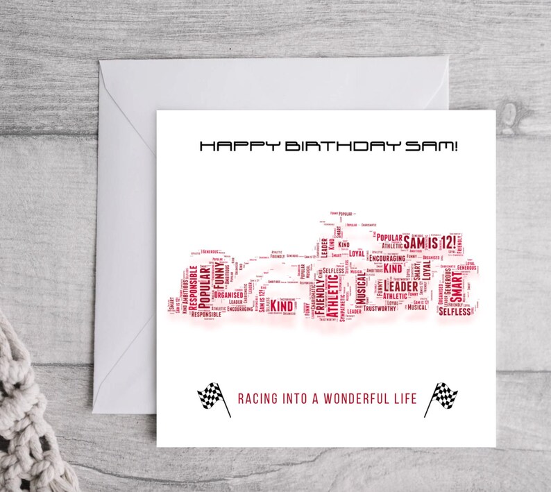 Happy Birthday Card, Card for Him, Card for Her, Formula 1 Card, F1 ...