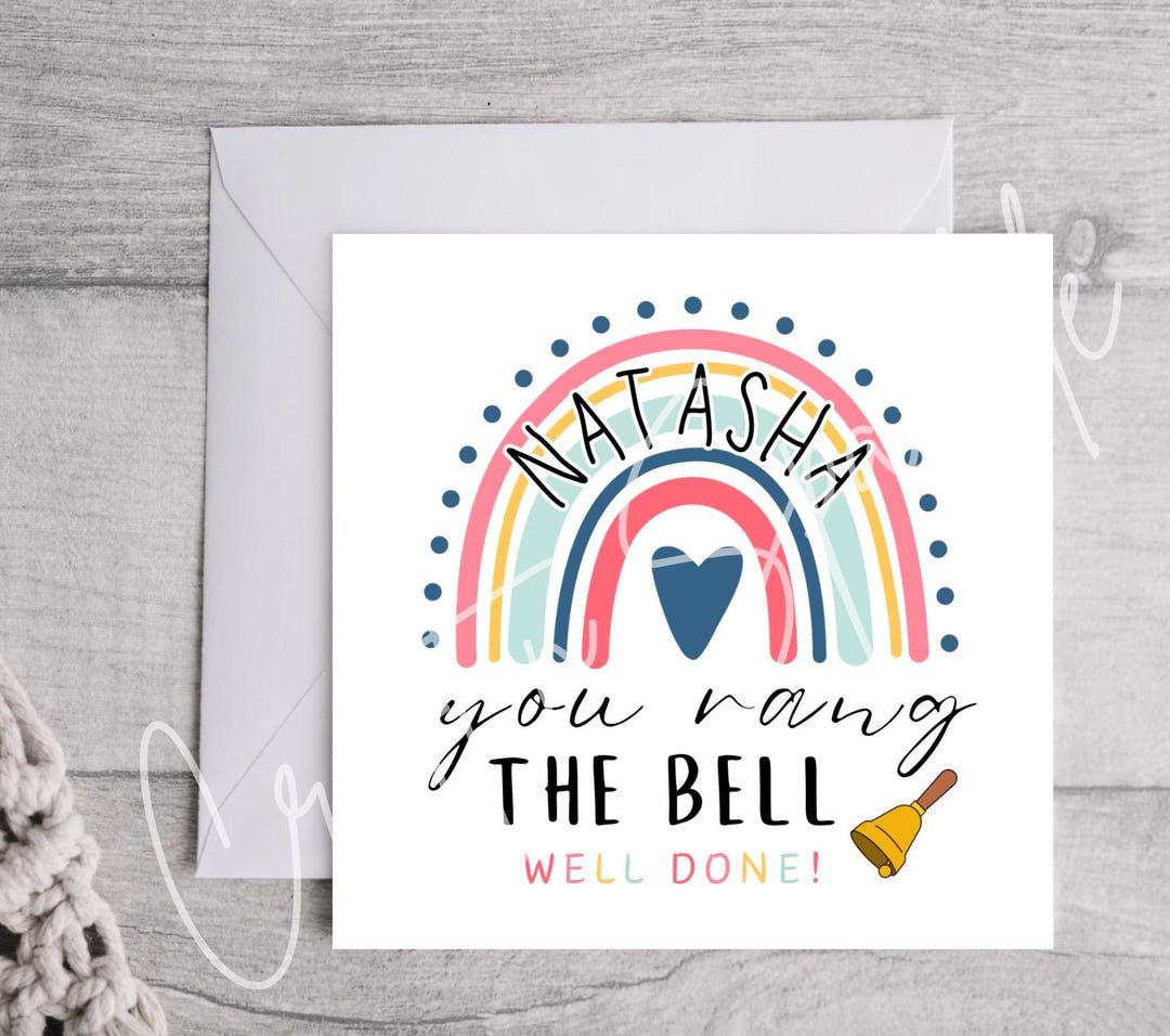 Personalised Ringing the Bell Cancer Card | Celebrate Beating Cancer ...