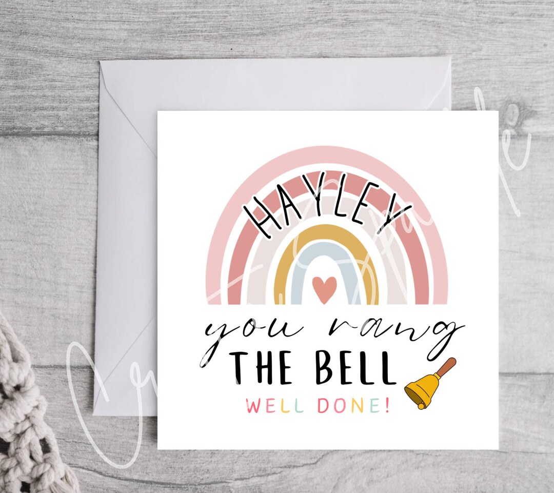 Personalised Ringing the Bell Cancer Card | Celebrate Beating Cancer ...