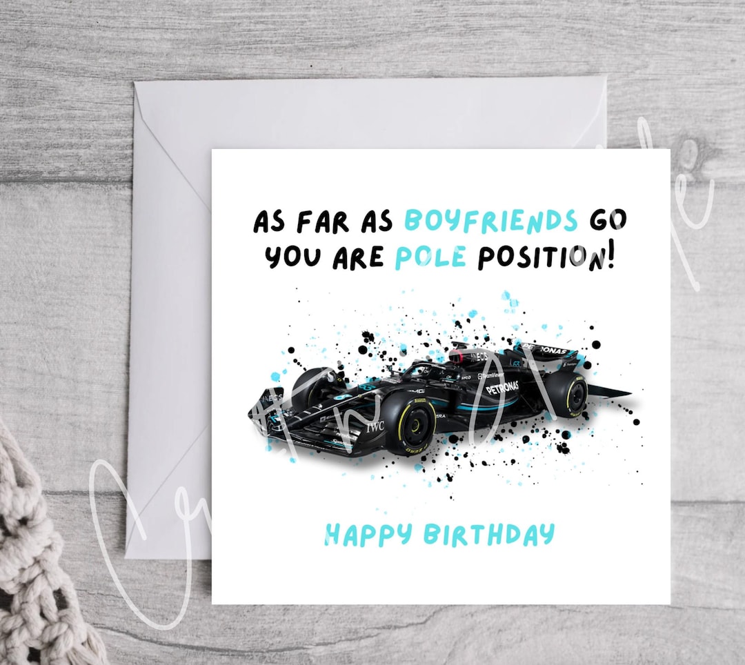 Formula 1 Card | F1 Card | Racing Car | Mercedes | Personalised Card ...