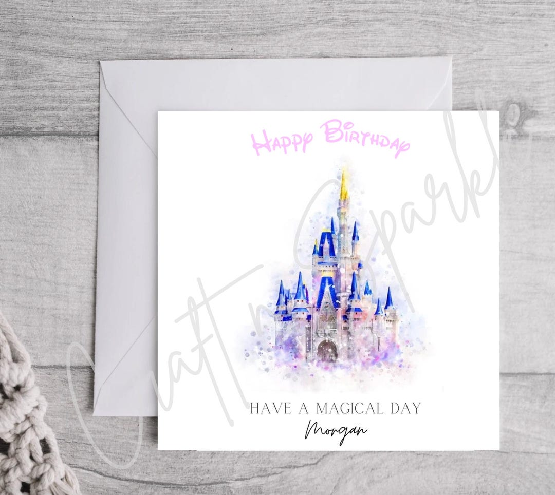Personalised Disney Card | Disney Birthday Card | Disney Inspired ...