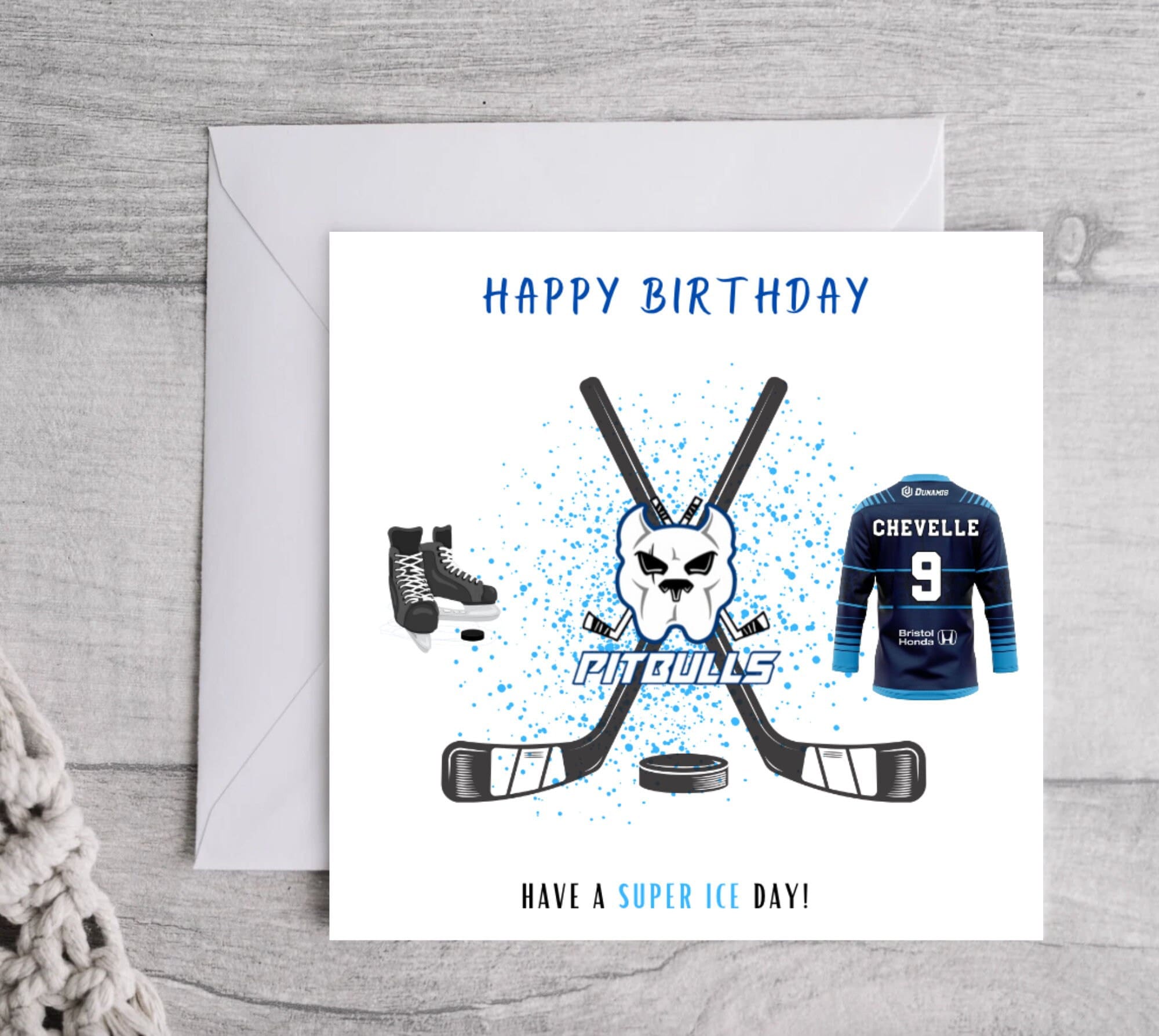 Ice Hockey Card, Personalised Card, Personalised Birthday Card, Sports ...
