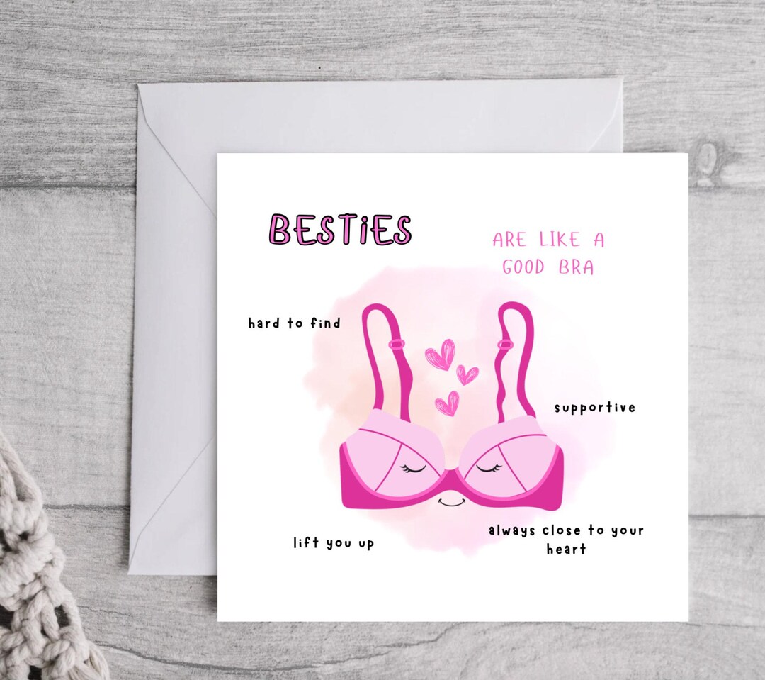 Happy Birthday Card, Card for Her, Personalised Card, Best Friend, Bra ...