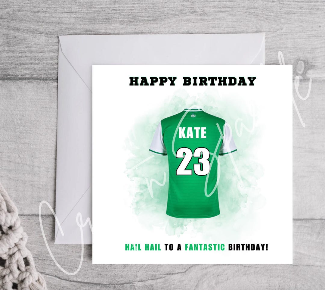 Hibs Birthday Card | Football Card | Personalised Card | Personalised ...