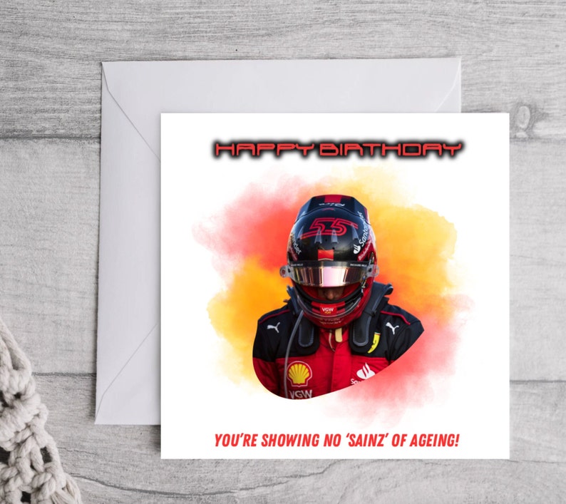 Happy Birthday Card, Card for Him, Card for Her, Formula 1 Card, F1 ...