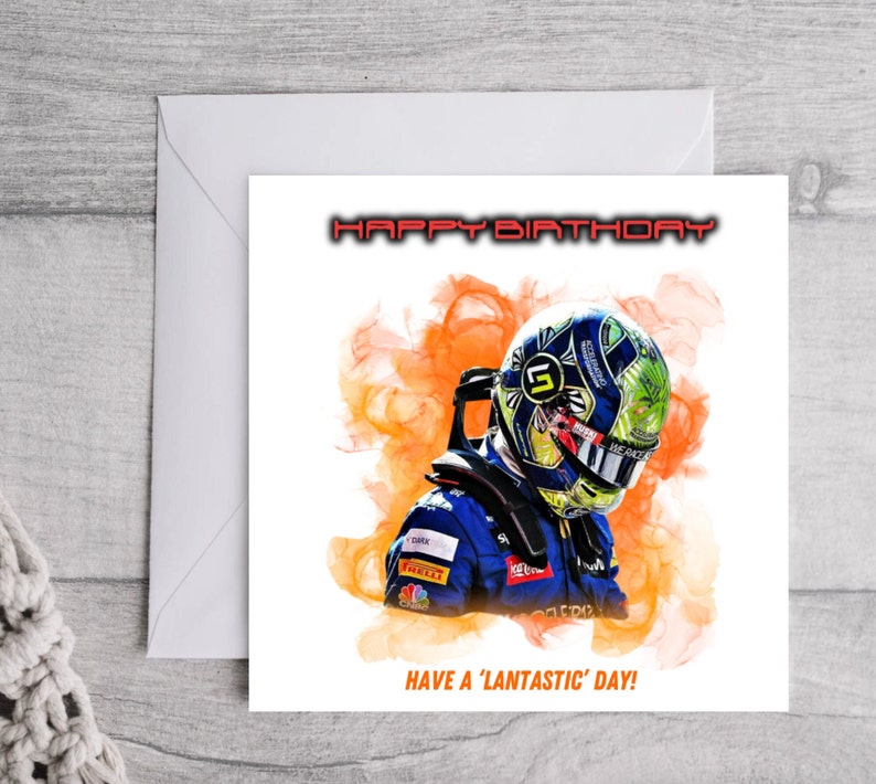 Happy Birthday Card, Card for Him, Card for Her, Formula 1 Card, F1 ...