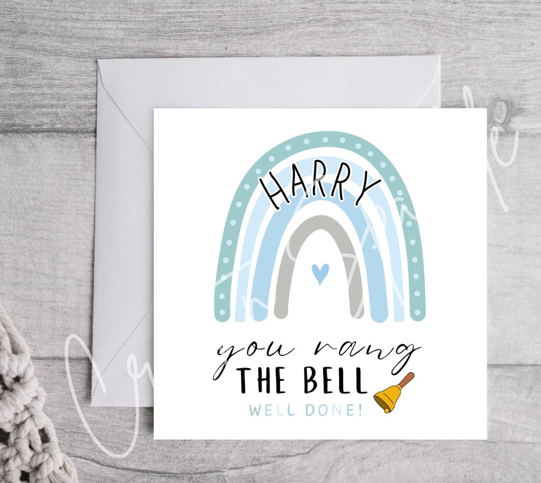 Personalised Ringing the Bell Cancer Card | Celebrate Beating Cancer ...