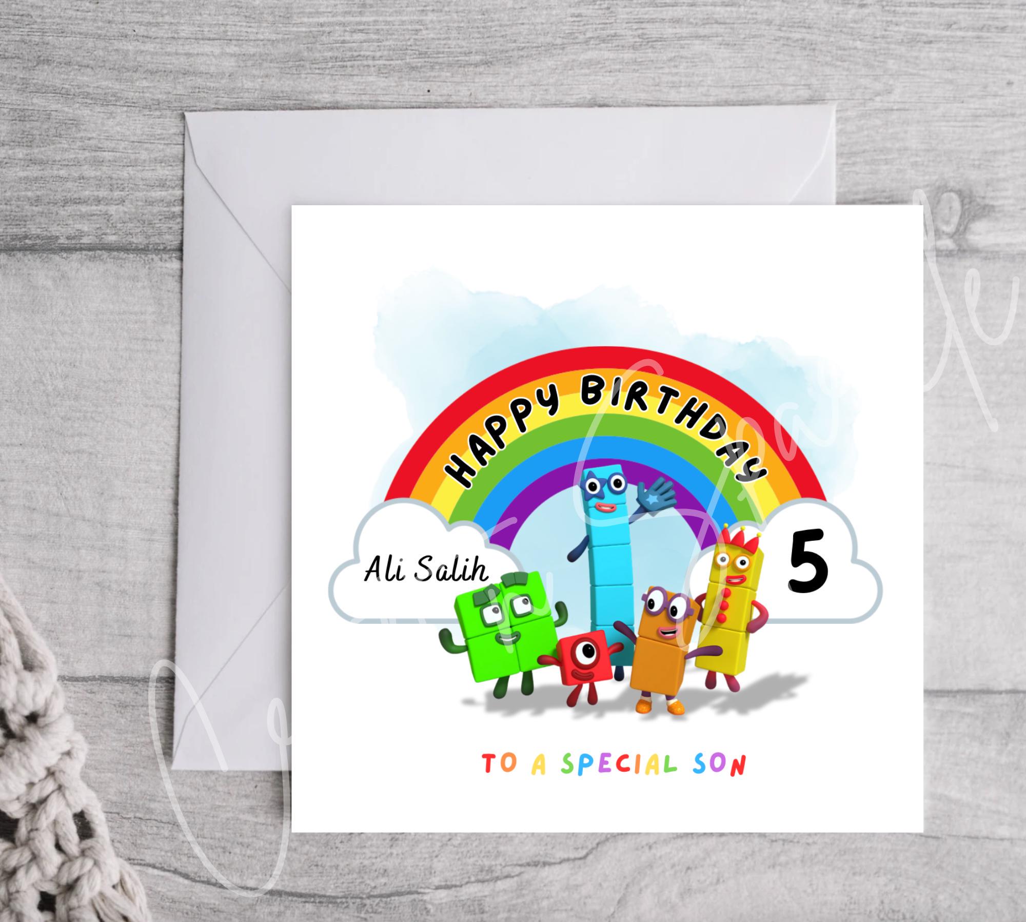 Numberblocks Birthday Card | Happy Birthday Card | Card for Him | Card ...