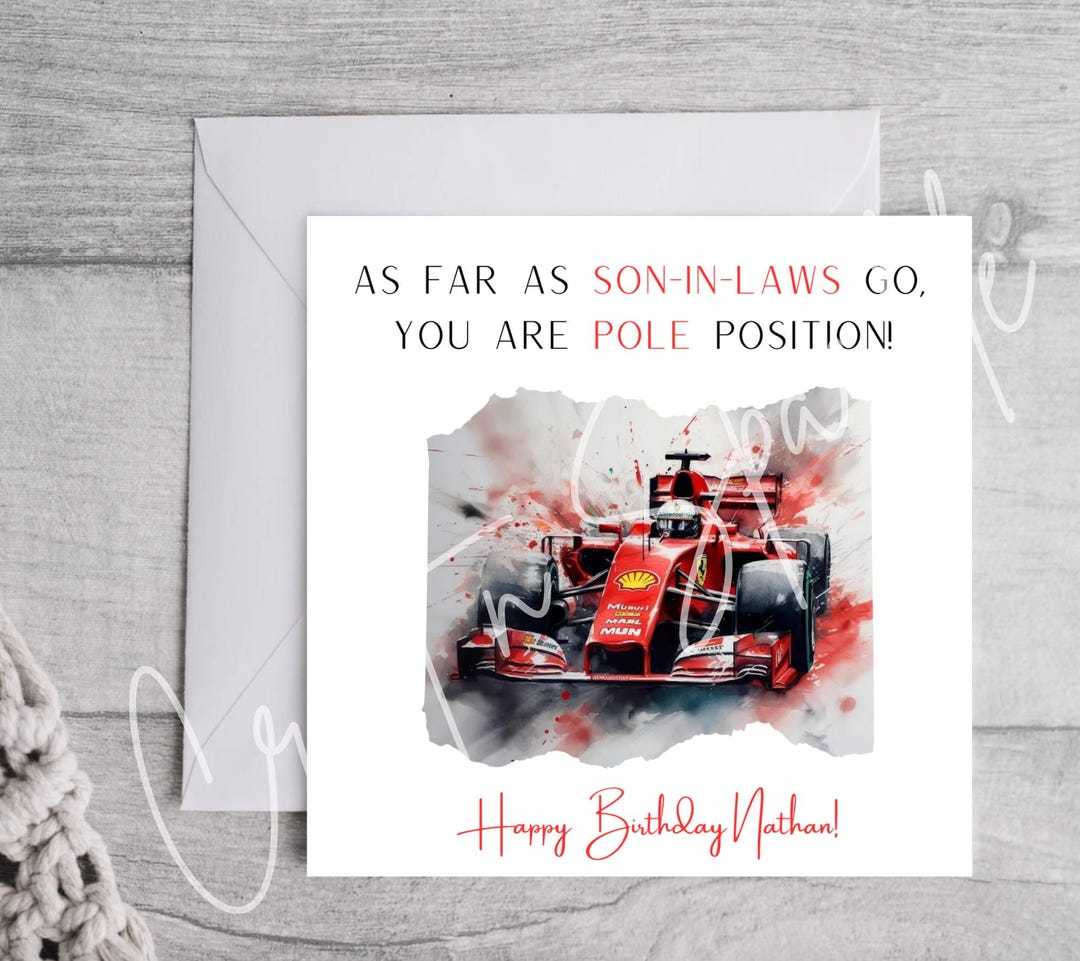 Formula 1 Card | F1 Card | Ferrari | Ferrari Racing | Personalised Card ...