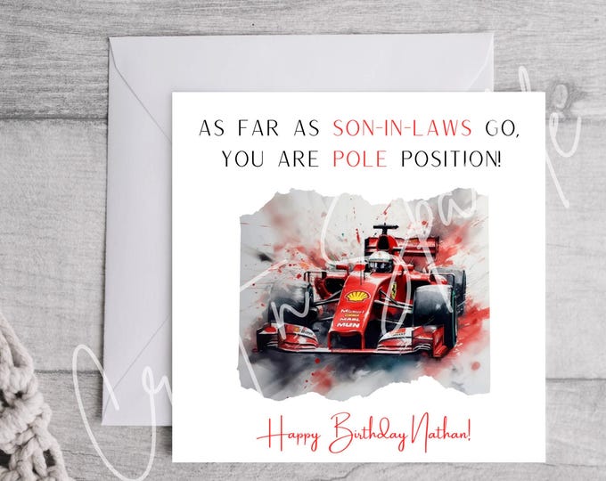 Formula 1 Card | F1 Card | Ferrari | Ferrari Racing | Personalised Card ...