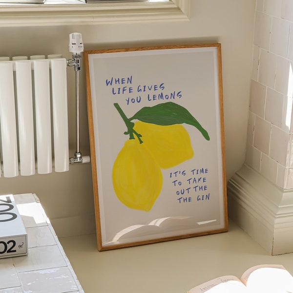 Lemon Wall Art - Etsy