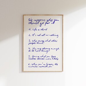 Affirmation Quote Typography Poster Print, Wavy Retro Trendy Aesthetic ...