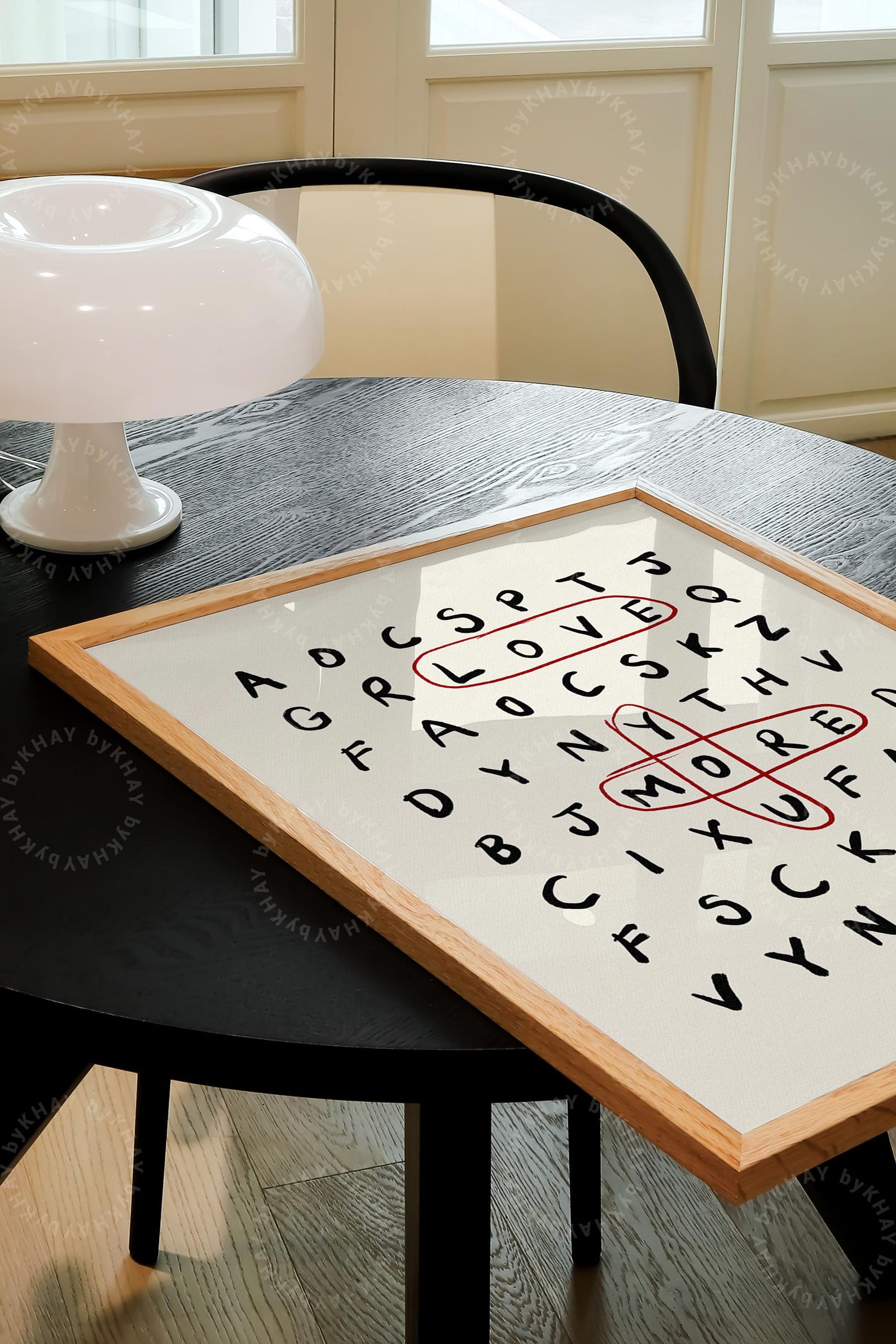 Love You More Print, Crossword Valentine Anniversary Gift, Trendy ...