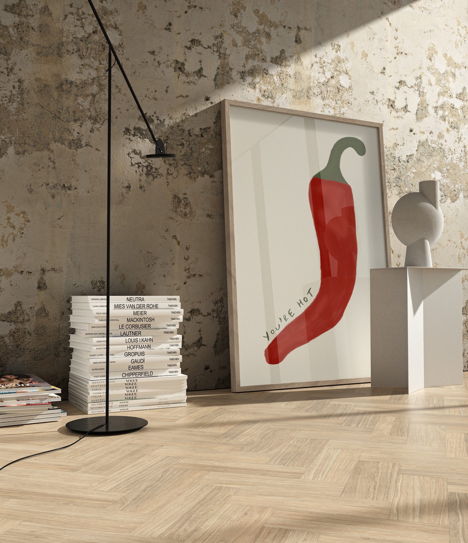 Chili Print Kitchen Spice Wall Art Print Trendy Retro You're Hot Print ...