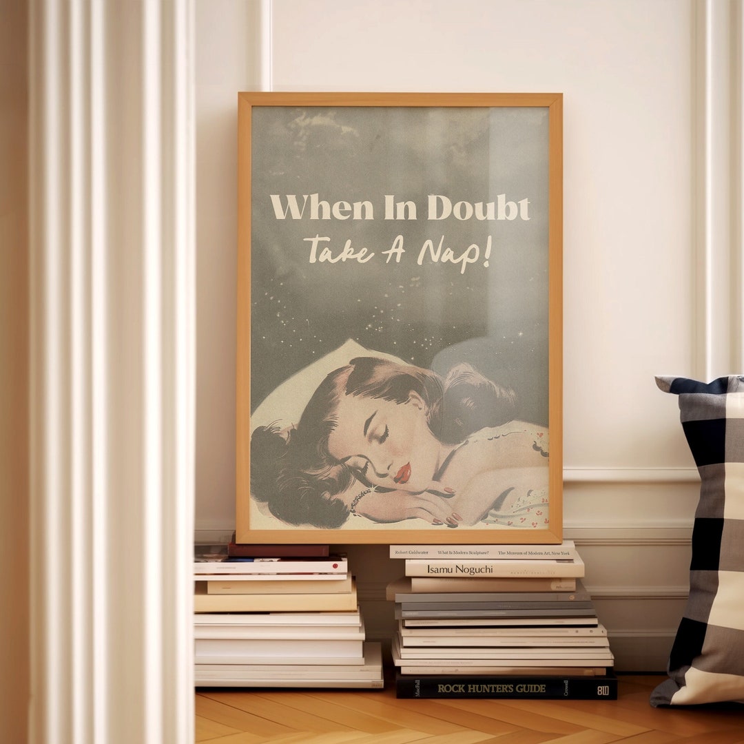 When in Doubt Take a Nap Print Home Office Wall Art Funny Room Decor ...