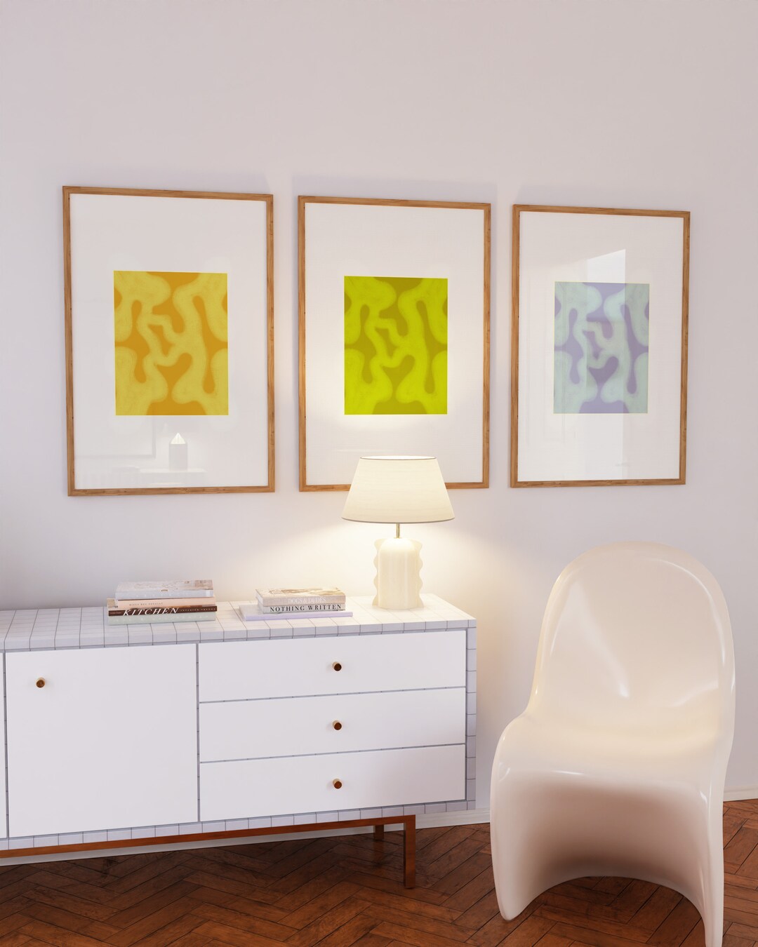 Abstract Modern Prints Set of 3 Wall Art Home Decor Trendy Wall Art Set ...