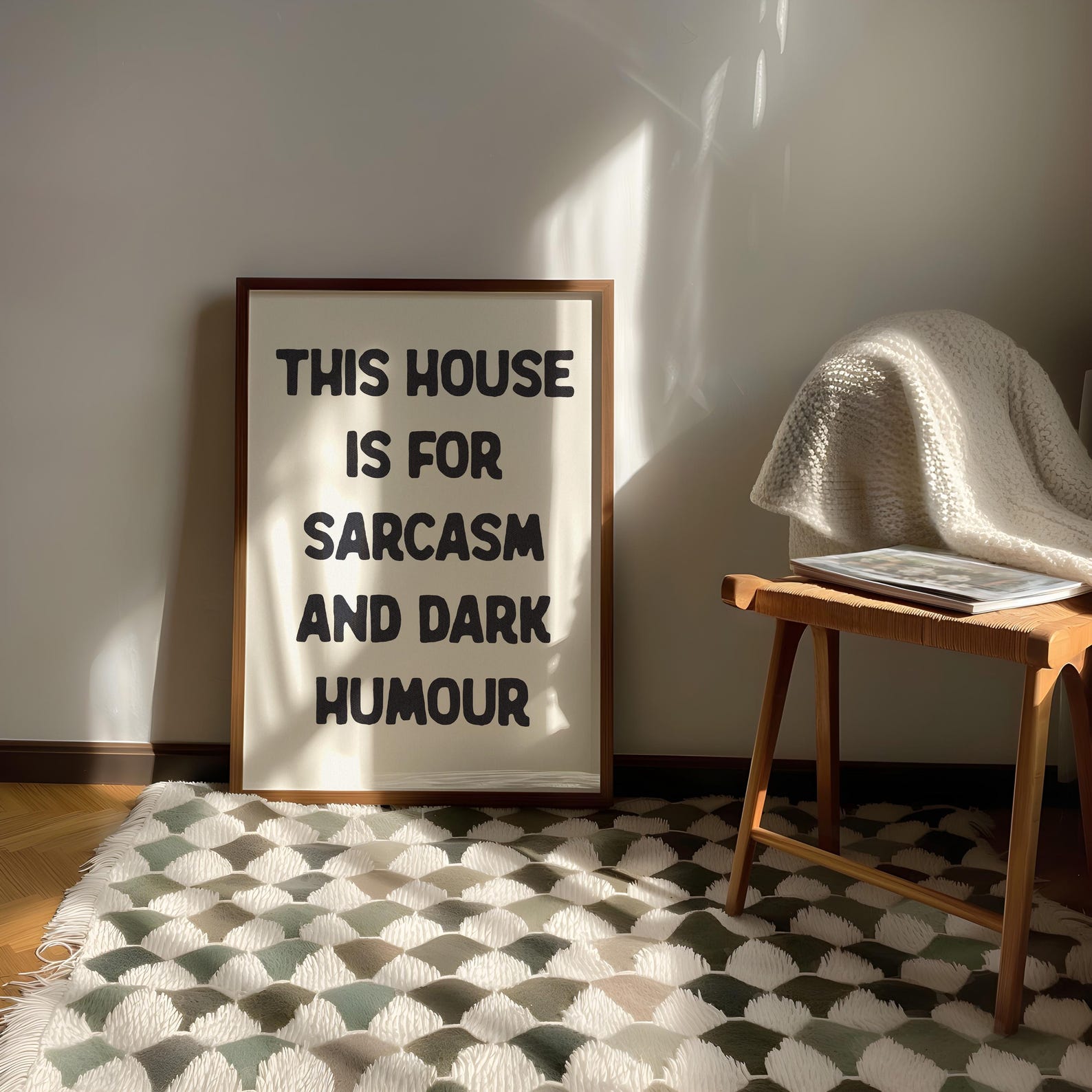 This House is for Sarcasm and Dark Humour Poster Typography Funny Quote ...