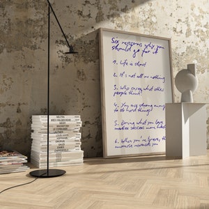 Affirmation Quote Typography Poster Print, Wavy Retro Trendy Aesthetic ...