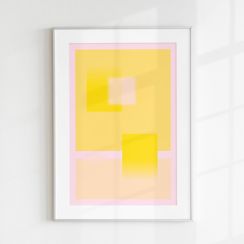 Abstract Yellow Art - Etsy