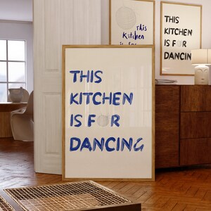 Kitchen Dancing Print Minimalist, Retro Wall Art Disco Ball Poster ...