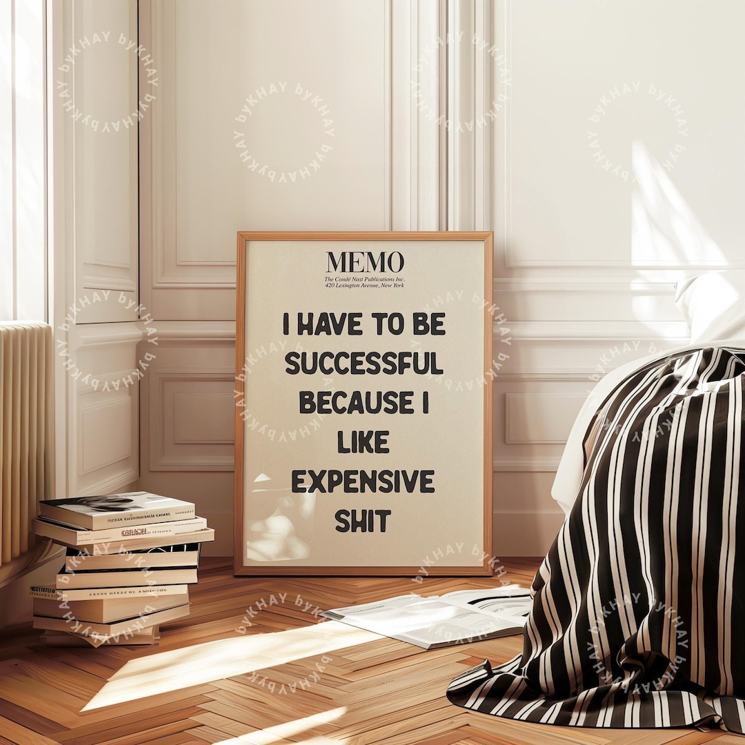 I Have to Be Successful Print Funny Home Office Decor Motivational Wall ...