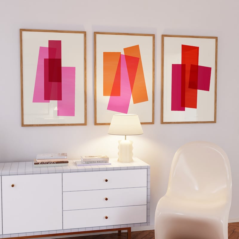 Color Block Art - Etsy