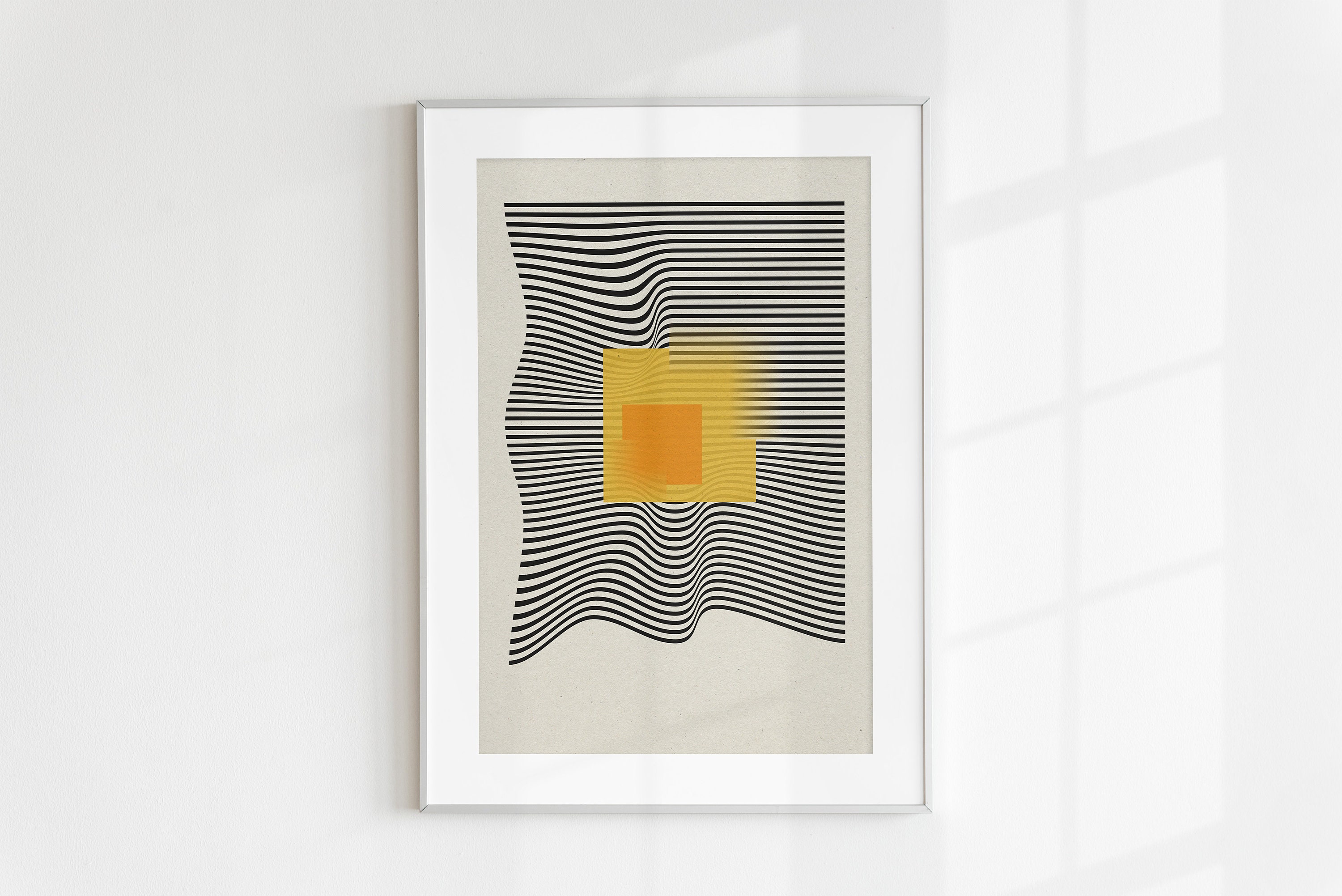Bauhaus Print Black Line Work Art, Geometric Funky House Decor, Mid ...
