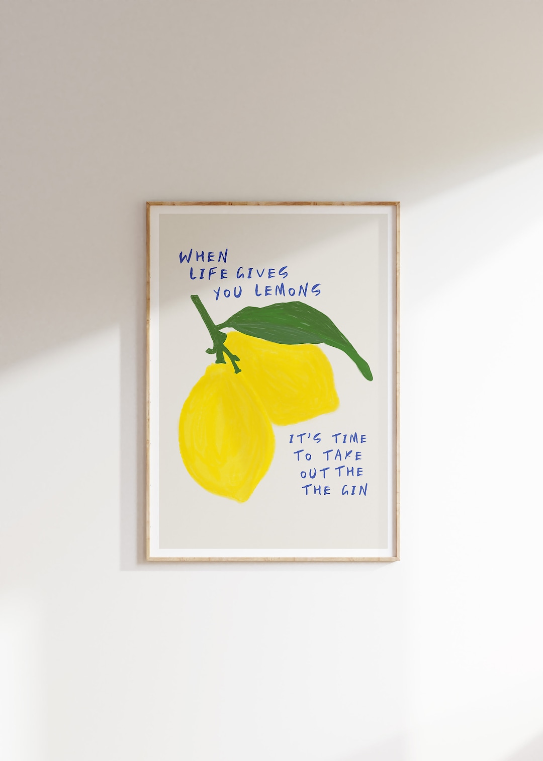 When Life Gives You Lemons Print Bar Cart Art Kitchen Wall - Etsy