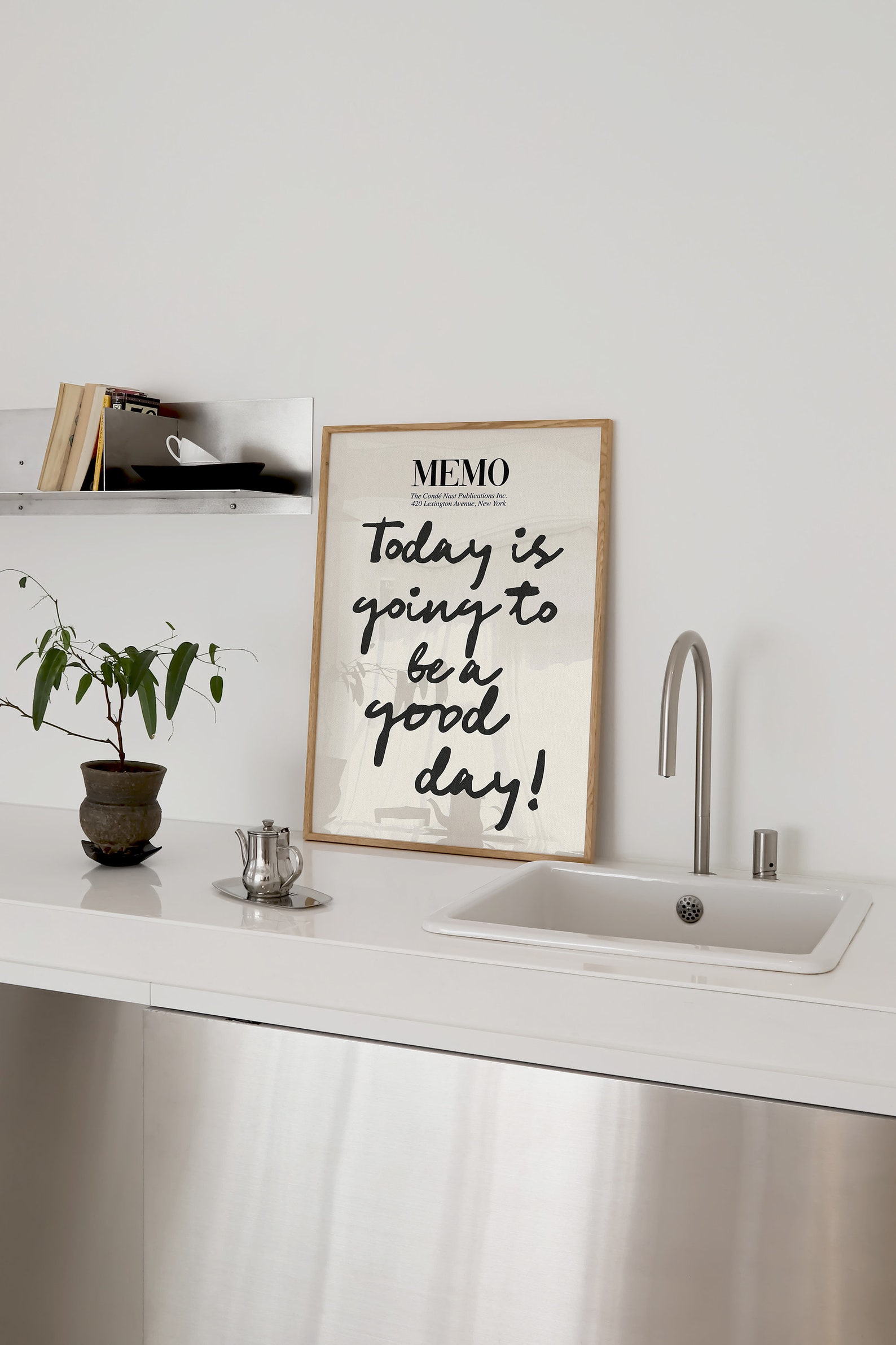 Good Day Memo Print Guest Check Positive Wall Art Trendy Retro Poster ...