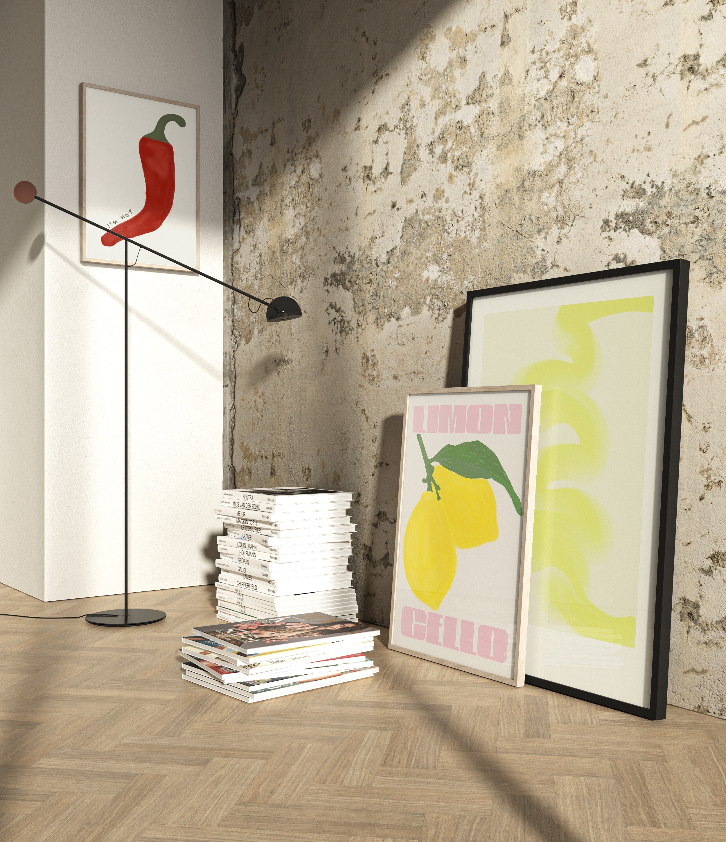 Chilli Print Kitchen I'm Hot Wall Art Print Trendy Retro - Etsy