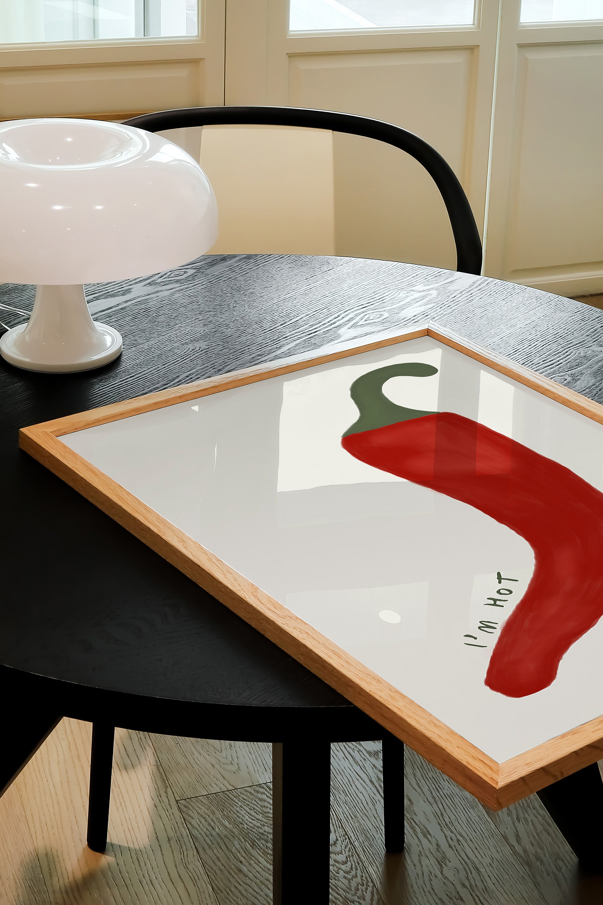 Chilli Print Kitchen I'm Hot Wall Art Print Trendy Retro - Etsy