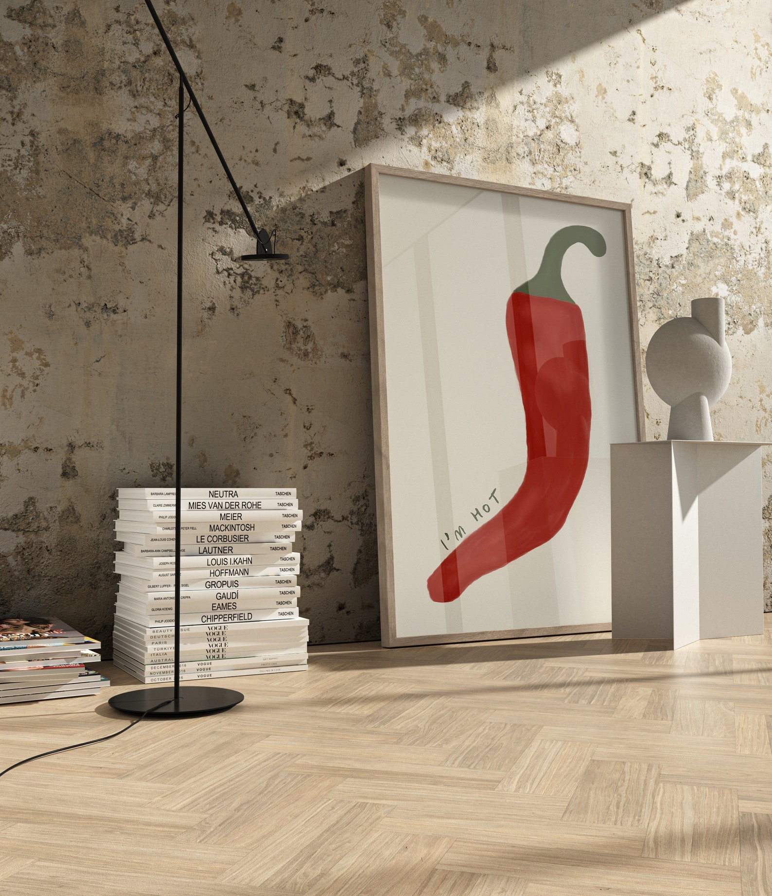 Chilli Print Kitchen I'm Hot Wall Art Print Trendy Retro - Etsy