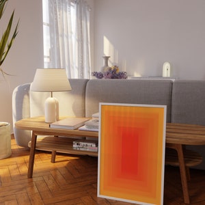Set of 3 Hot Pink Orange Gradient Wall Art Aura Prints Trendy Wall Art ...