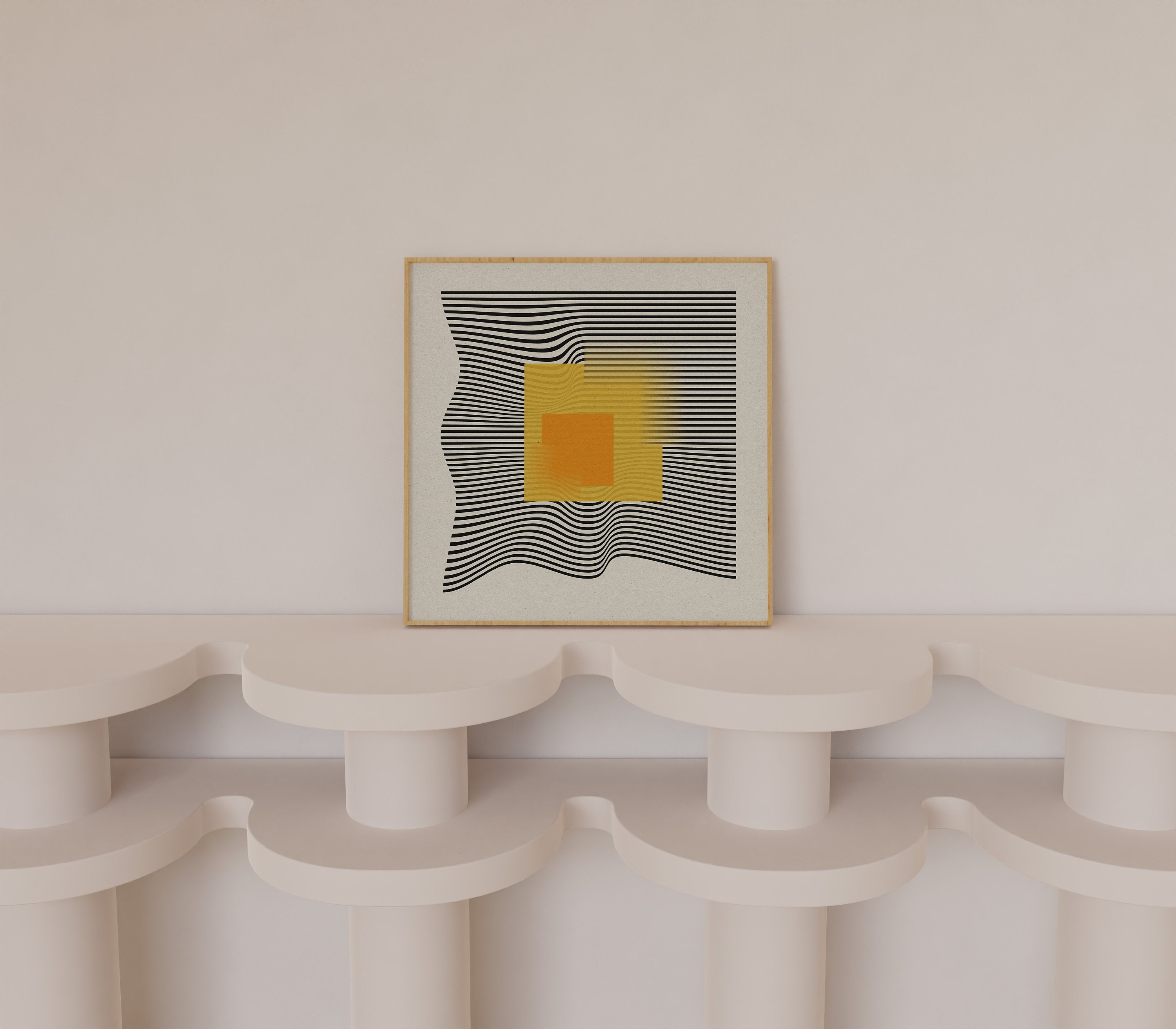 Bauhaus Print Black Line Work Art, Geometric Funky House Decor, Mid ...