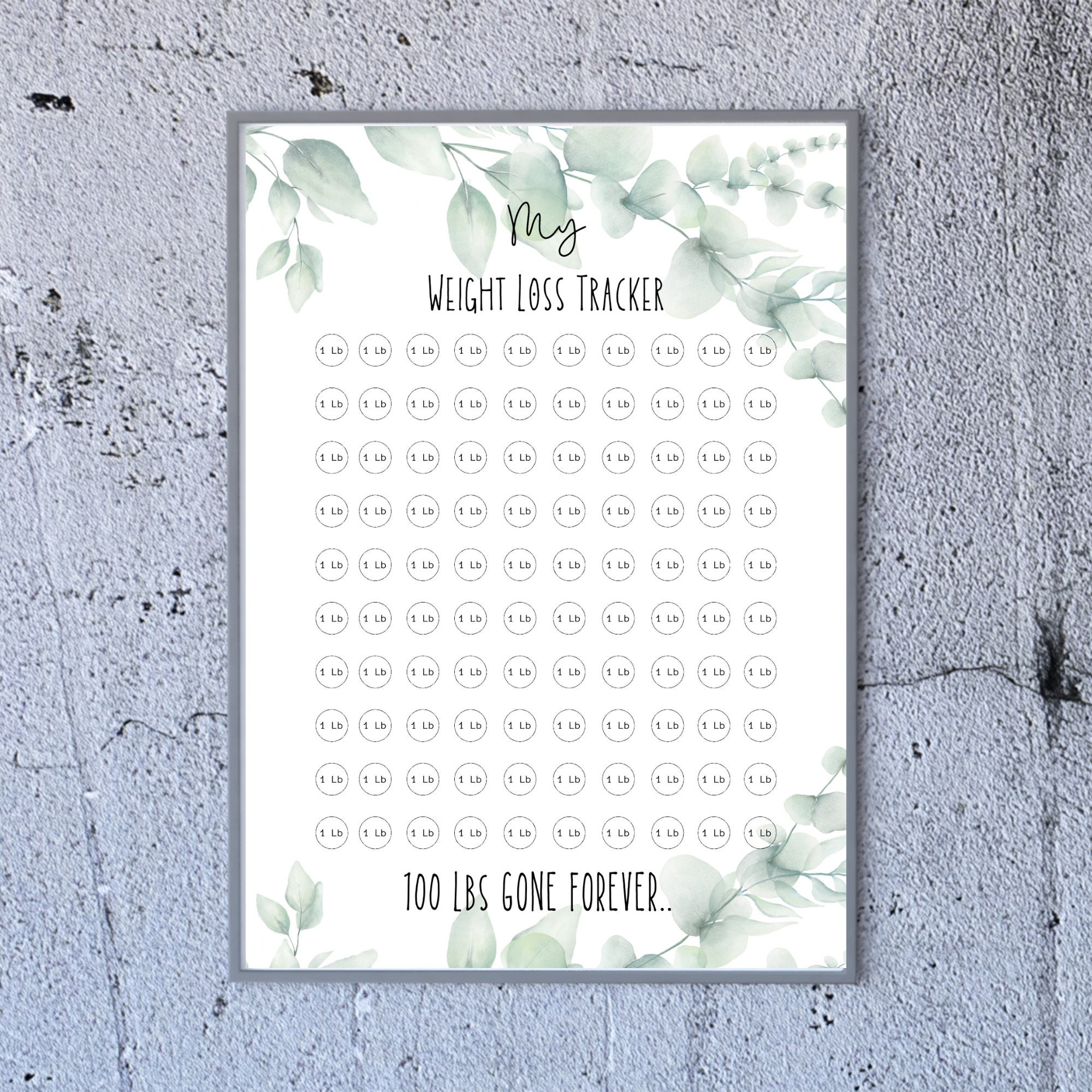 Printable Weight Loss Tracker A4 A3 Print at Home - Etsy