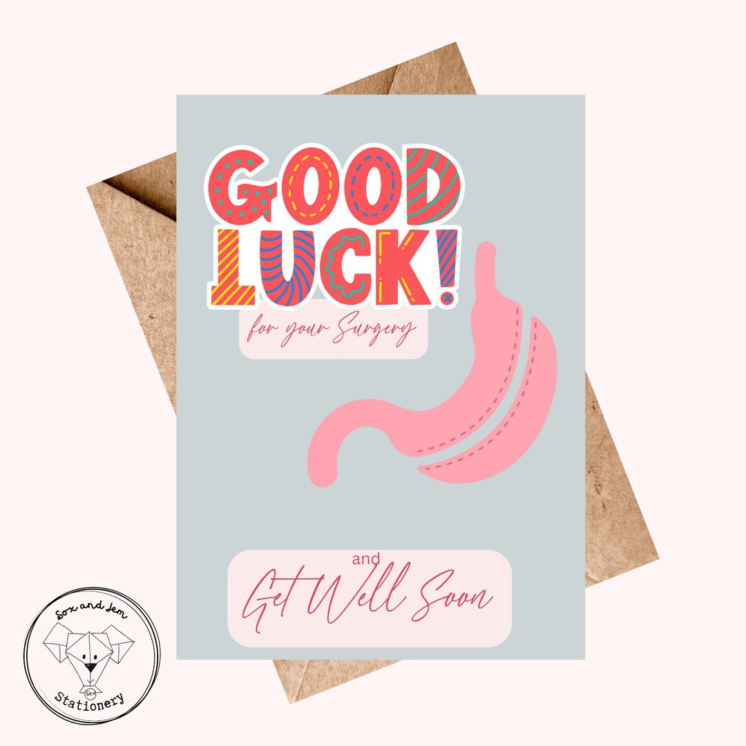 Handmade Gastric Sleeve Get Well Soon Card | Gastric Sleeve Surgery ...