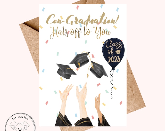 Graduation Card, Congrats Grad Card, Happy Graduation Card ...