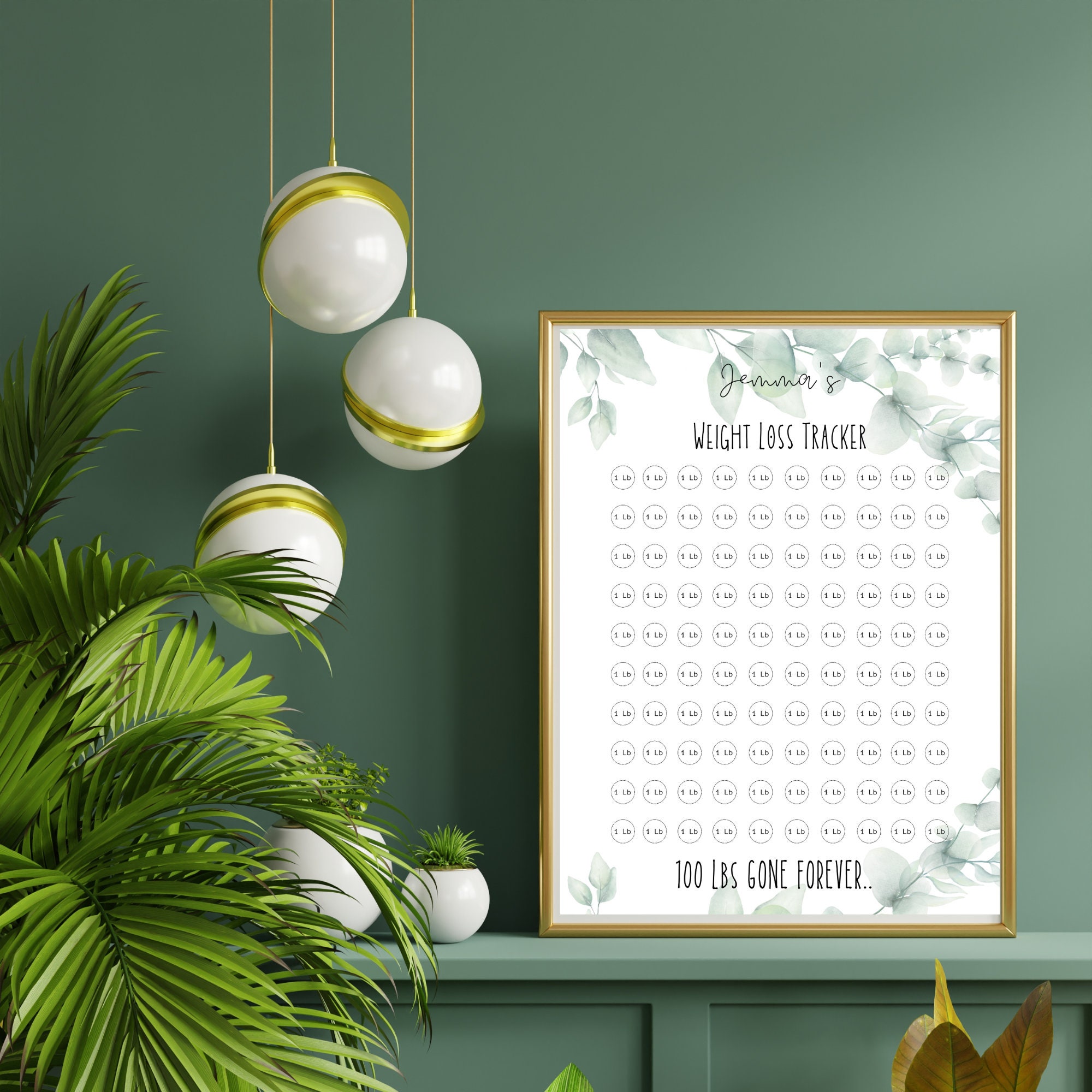 Weightloss Tracker Chart Personalised Weight Loss Tracker Printable ...