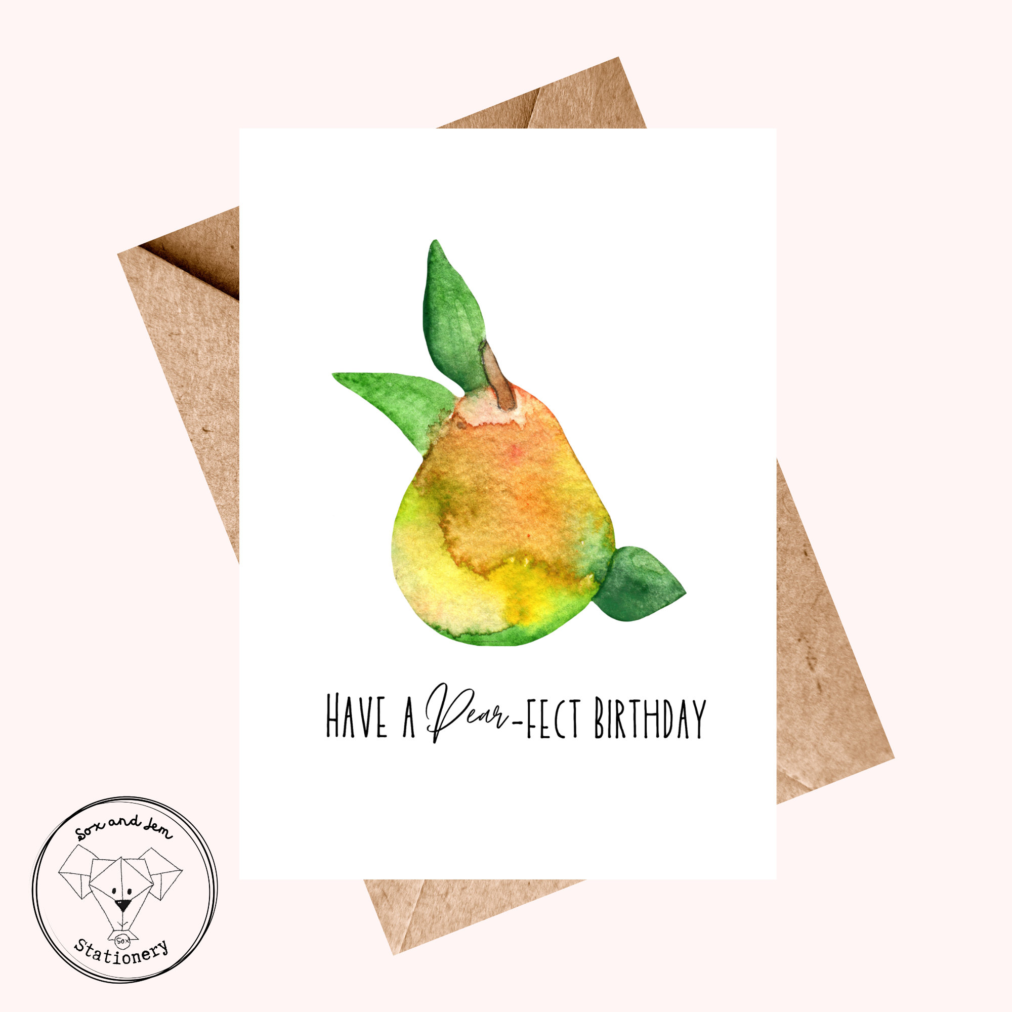 Funny Birthday Card Pun Birthday Card Pear Birthday Card - Etsy