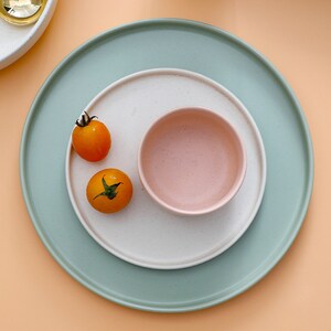 Set of 5 Vibrant Ceramic Tableware : Colorful Plates and Bowls for a ...