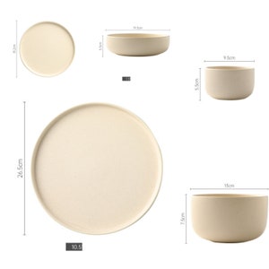 Set of 5 Vibrant Ceramic Tableware : Colorful Plates and Bowls for a ...