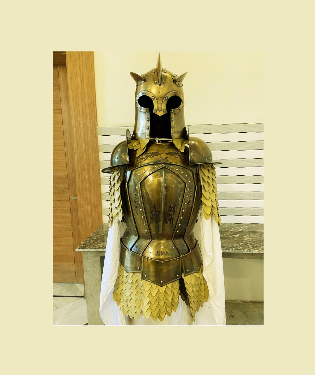 15th Century Battle LARP Warrior Kingsguard Half Body Armor Suit Knight ...