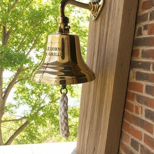 Personalized Engraved Brass Bell - Custom Antique Bell for - Engraved ...