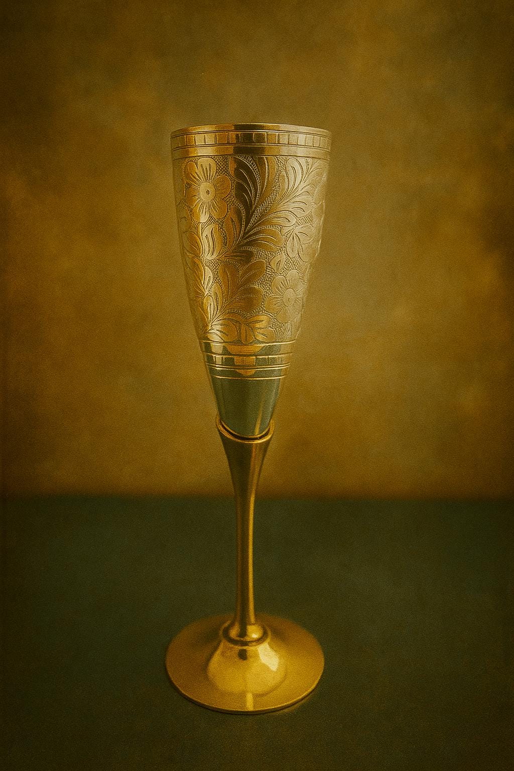 Personalized Silver & Gold Champagne Goblets, Engraved Floral Flutes ...