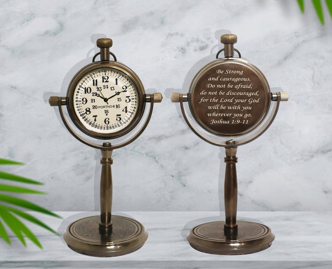 Personalized Desk Clock - Engraved Table Clock- Traditional Gift ...