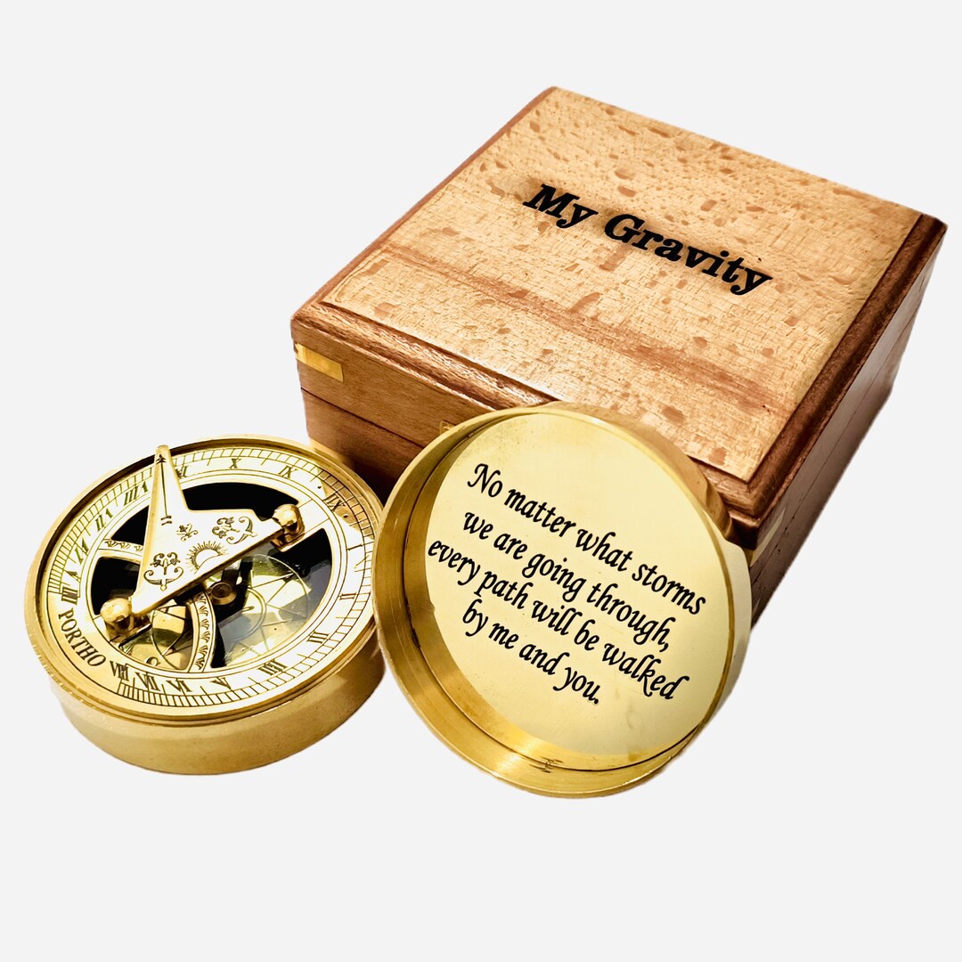 Personalized Compass, Iconic Sundial Compass, Christmas Gift, Groomsman ...