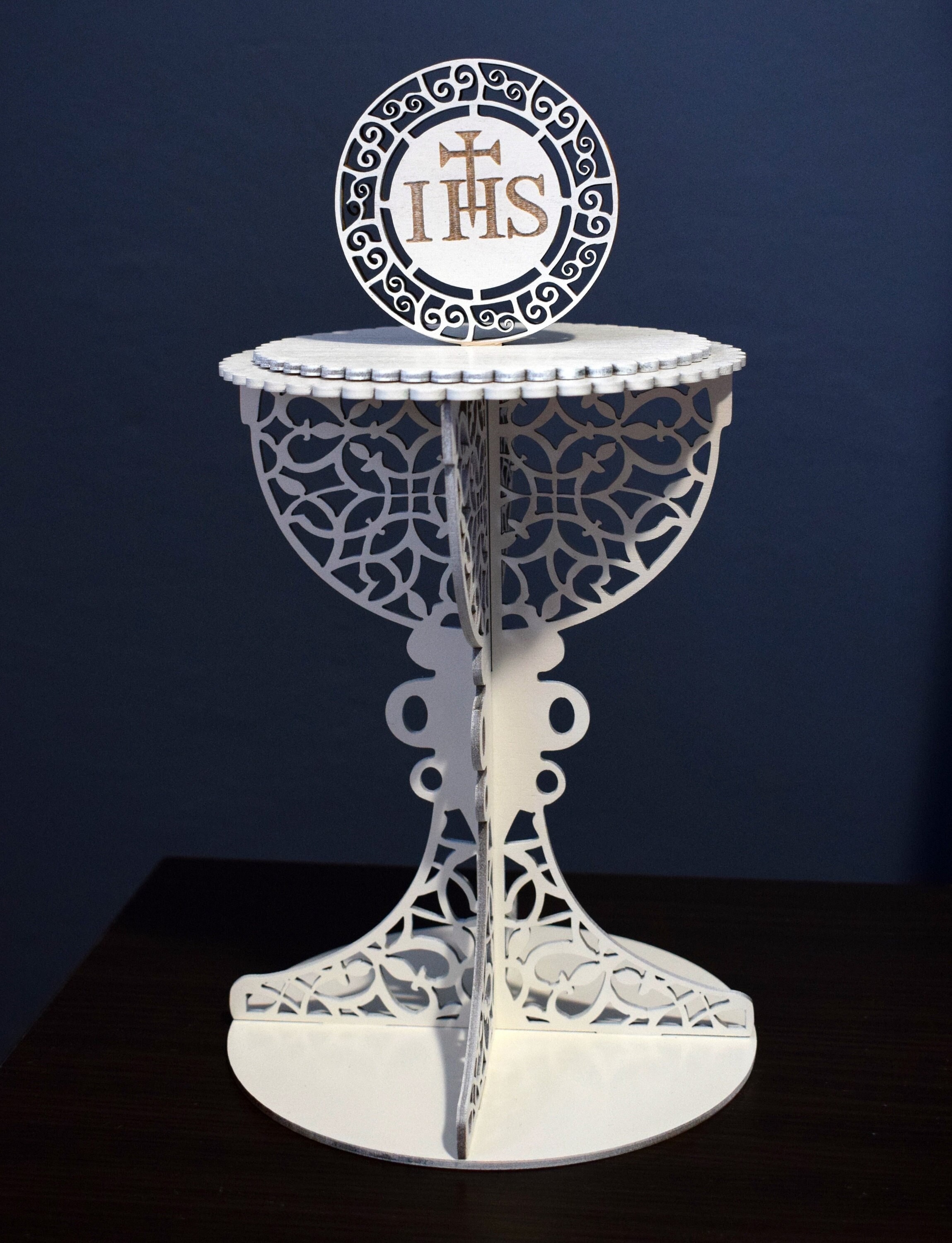First Holy Communion Decoration IHS Host Openwork Communion Chalice Dxf ...
