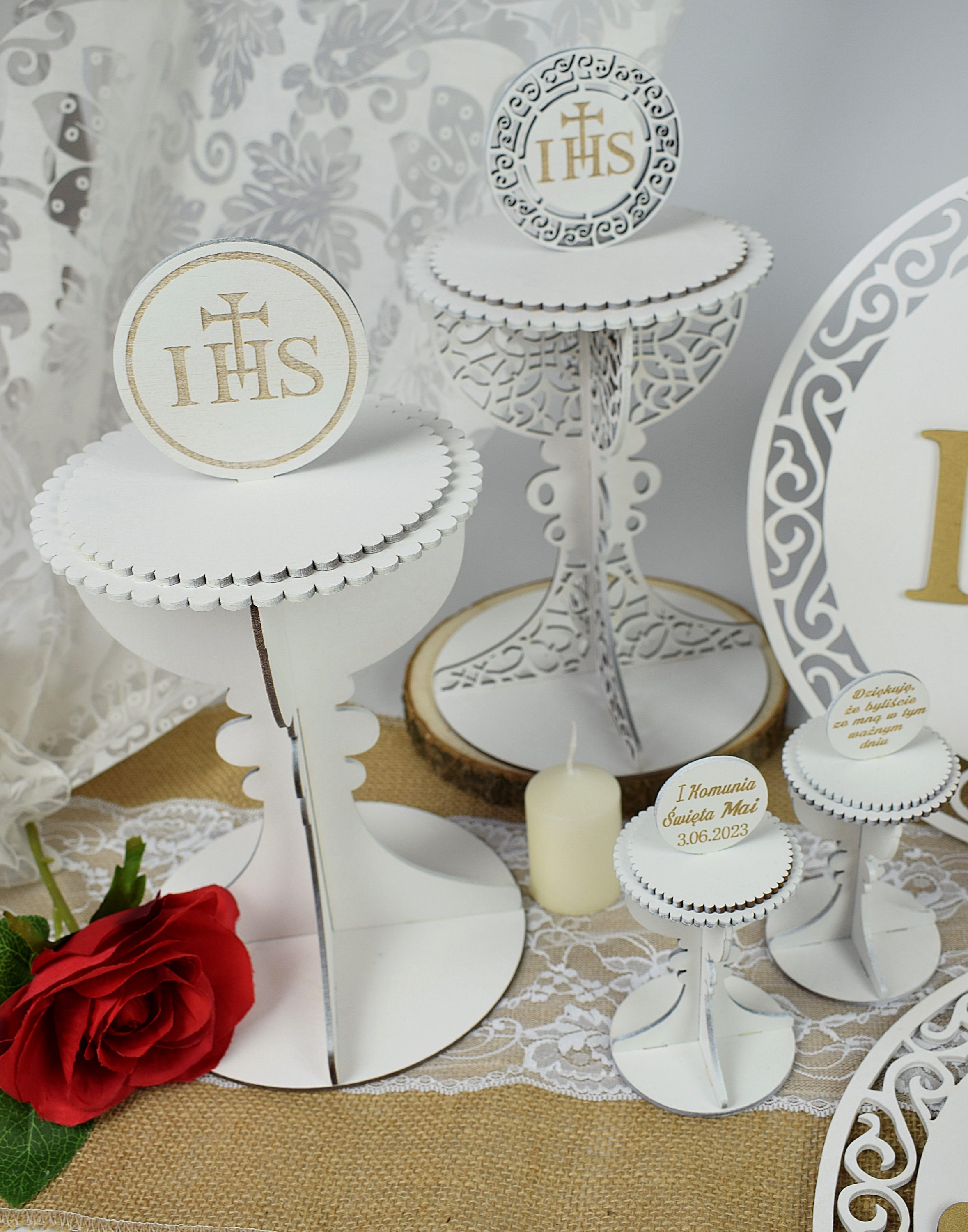 First Holy Communion Decoration Ihs Host Openwork Communion Chalice Dxf