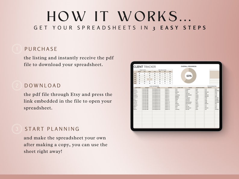 Business Google Spreadsheet, Client Management Google Sheets, Small ...